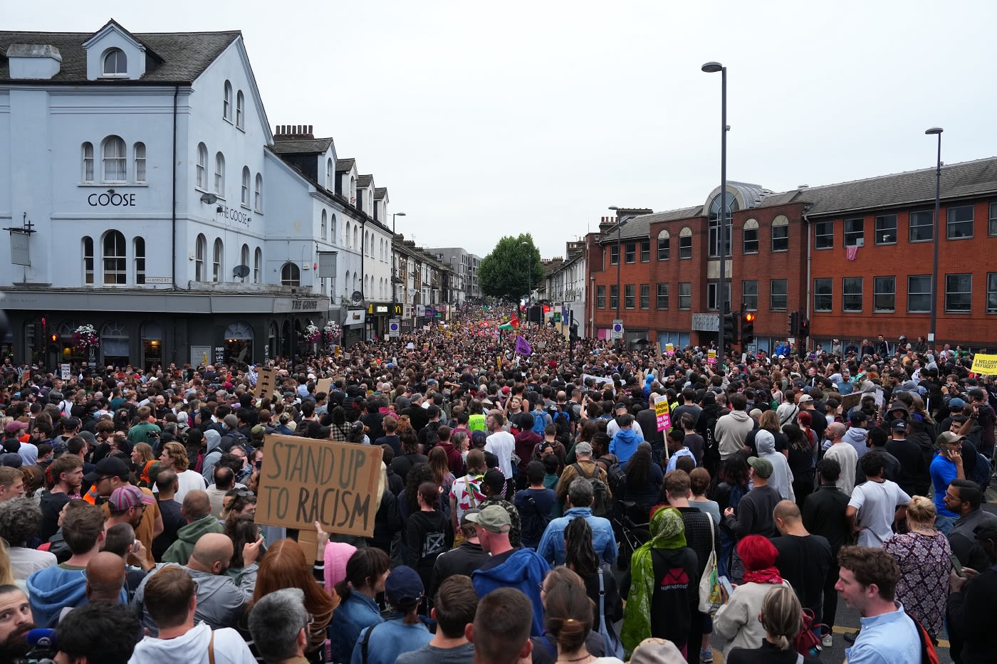 There have been widespread protests and counter-protests in the UK ...