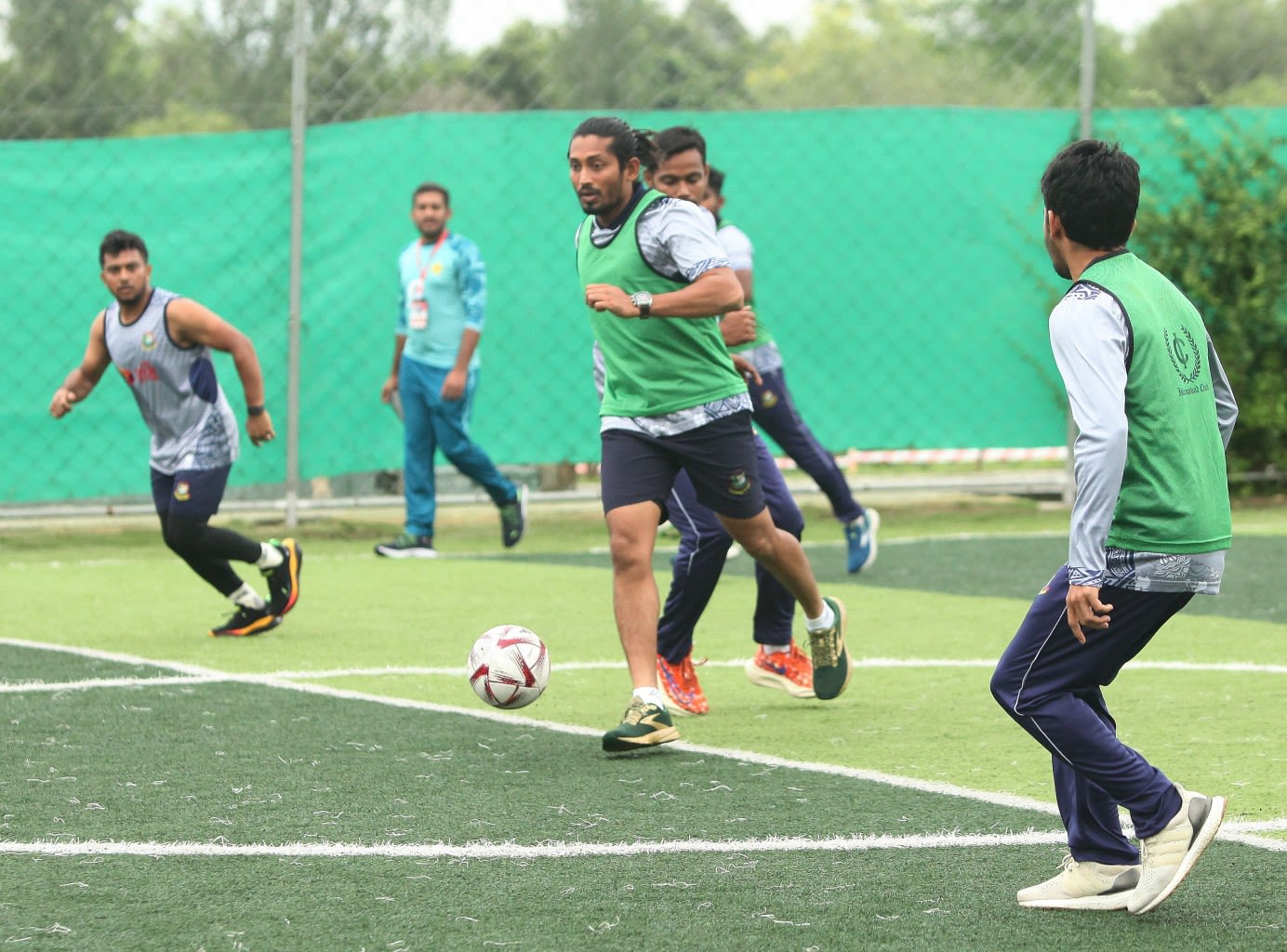 Anamul Haque warms up ahead of Bangladesh A's first training session ...