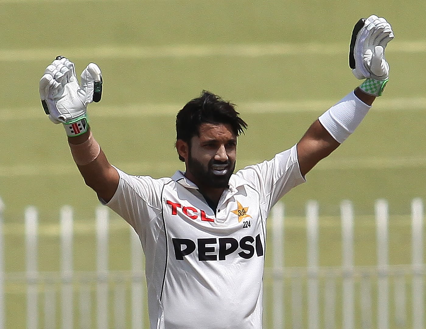Mohammed Rizwan celebrates his third Test century | ESPNcricinfo.com