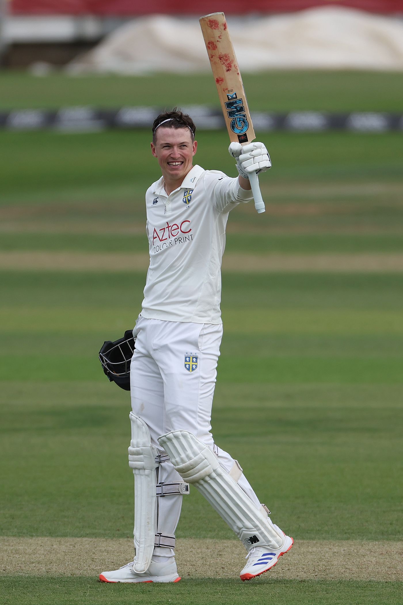 Ben McKinney celebrates his maiden first-class hundred | ESPNcricinfo.com