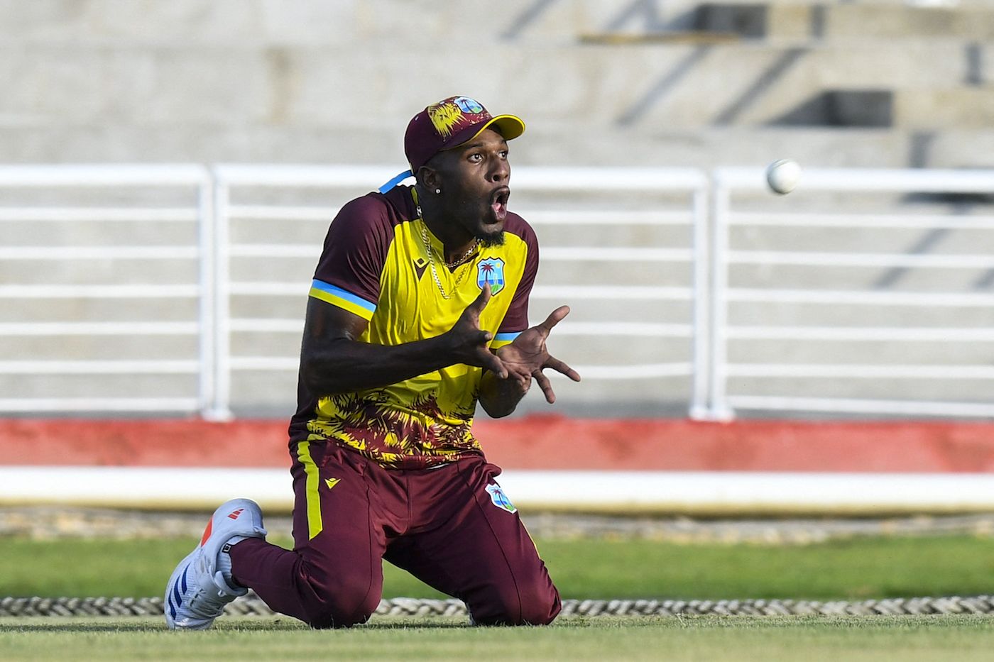 Matthew Forde's eyes popped out as he took the catch to dismiss Ryan ...
