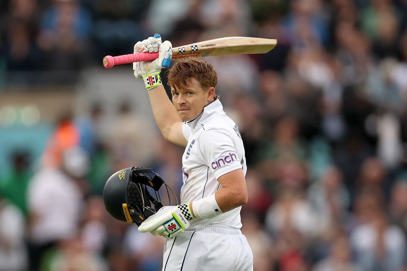 Ollie Pope celebrates his first century as England captain ...
