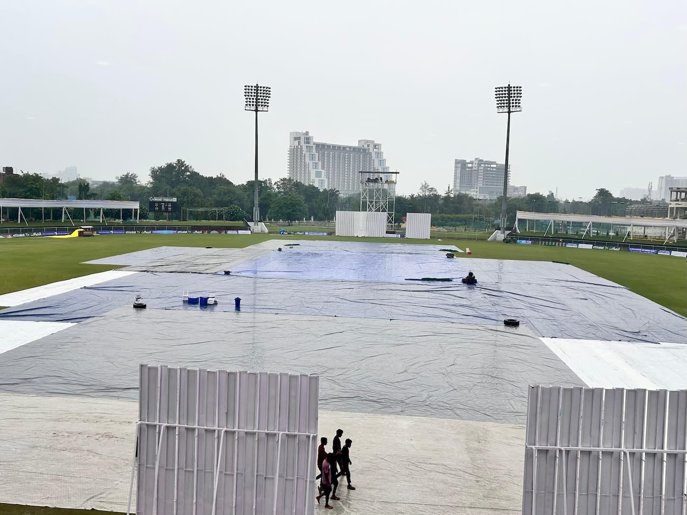 It drizzled in Greater Noida a day before its maiden Test ...