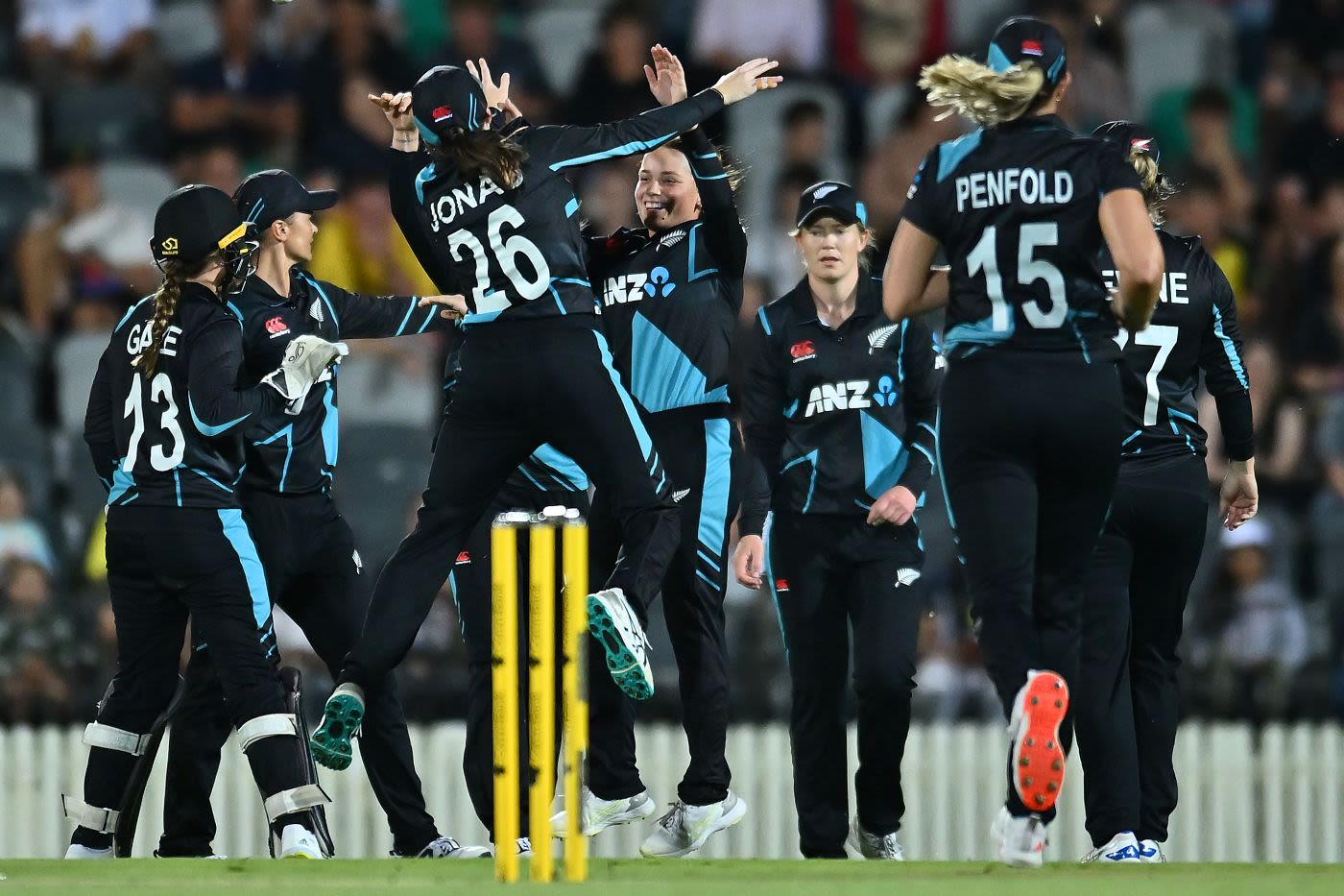 Eden Carson celebrates the wicket of Alyssa Healy | ESPNcricinfo.com