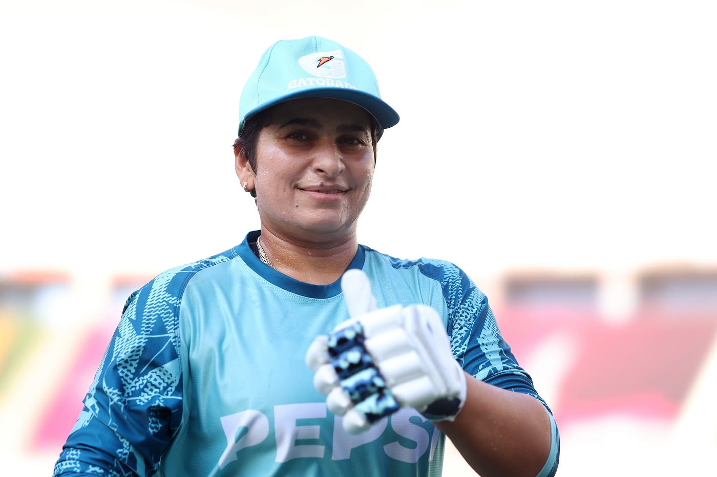 Nida Dar is all smiles ahead of the game against Pakistan ...