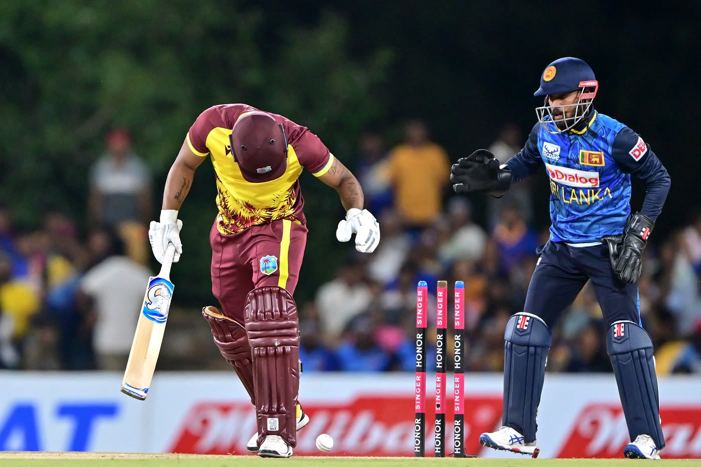 Evin Lewis was bowled for a first-ball duck | ESPNcricinfo.com