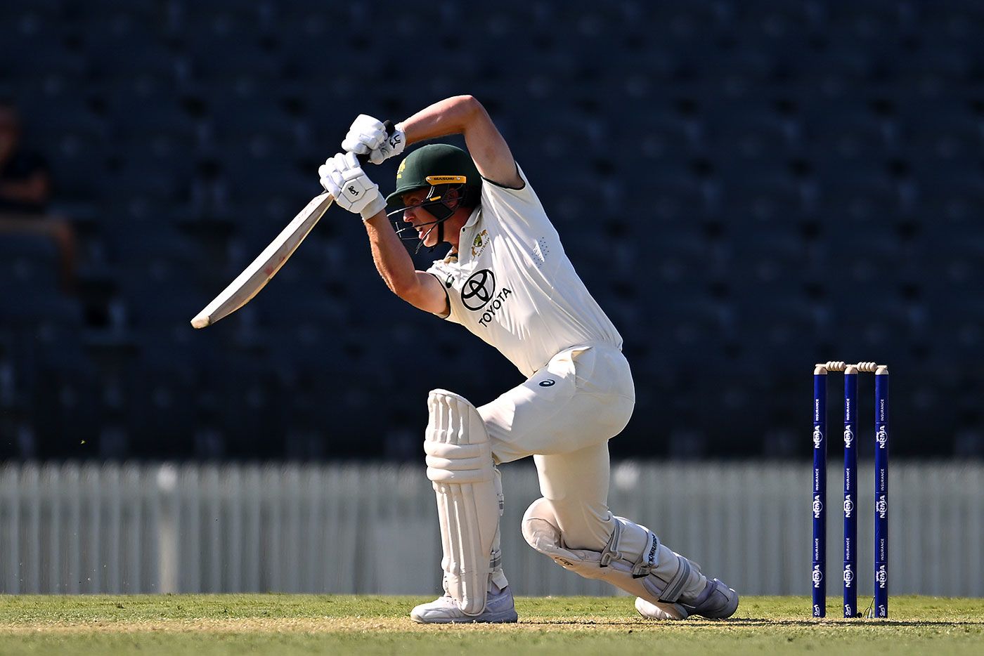 Nathan McSweeney drives | ESPNcricinfo.com