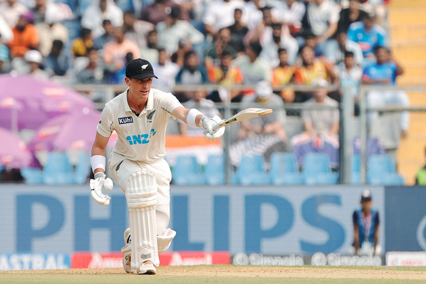 Will Young was solid in the first session for New Zealand ...