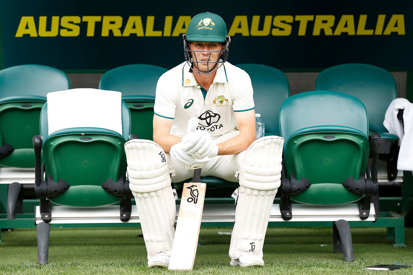 Nathan McSweeney prepares to open the batting | ESPNcricinfo.com