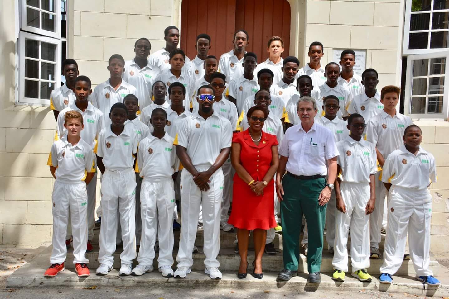 Harrison College cricket team, circa 2016, featuring Jacob Bethell ...