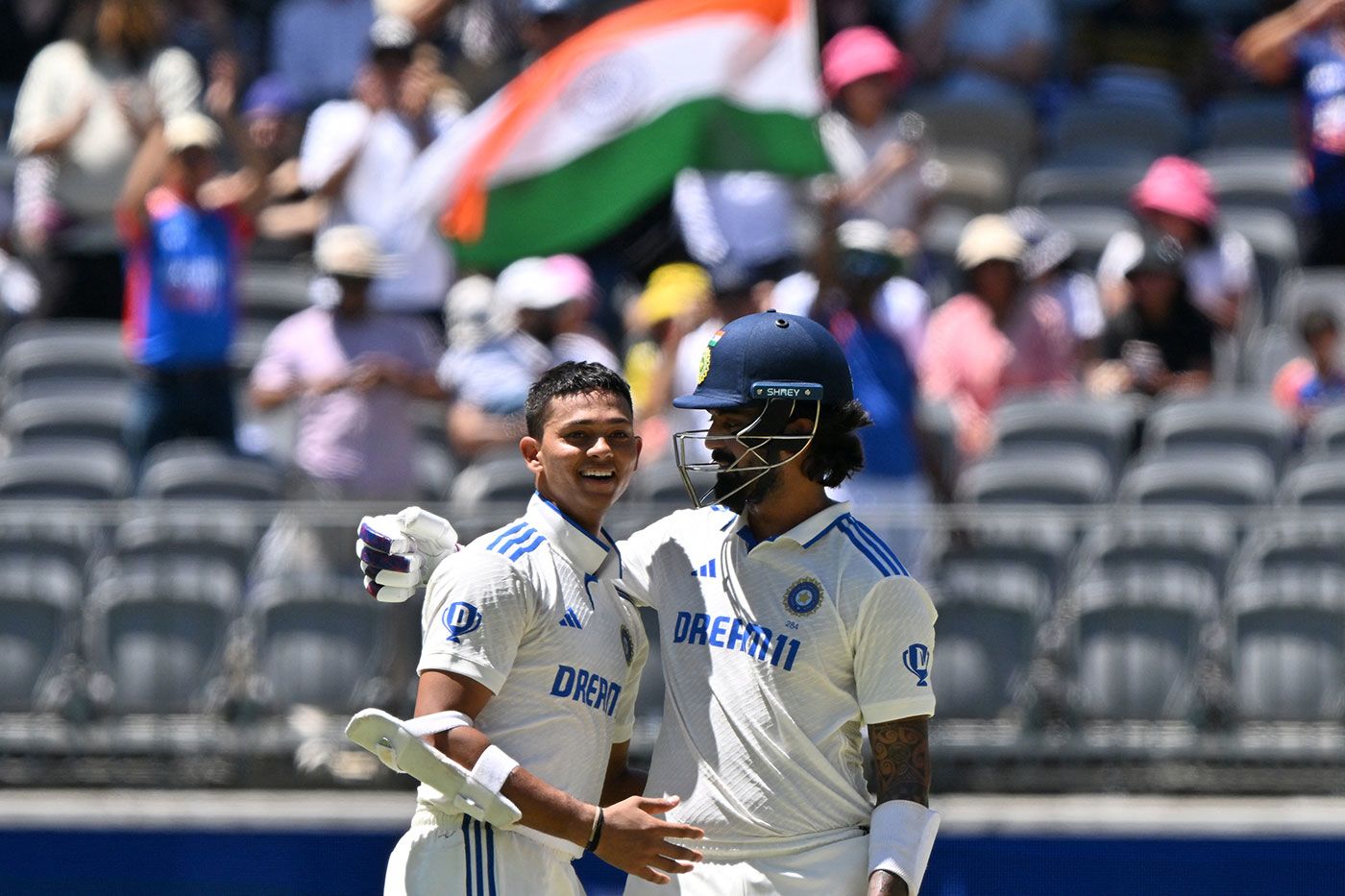 KL Rahul congratulates Yashasvi Jaiswal on his hundred | ESPNcricinfo.com