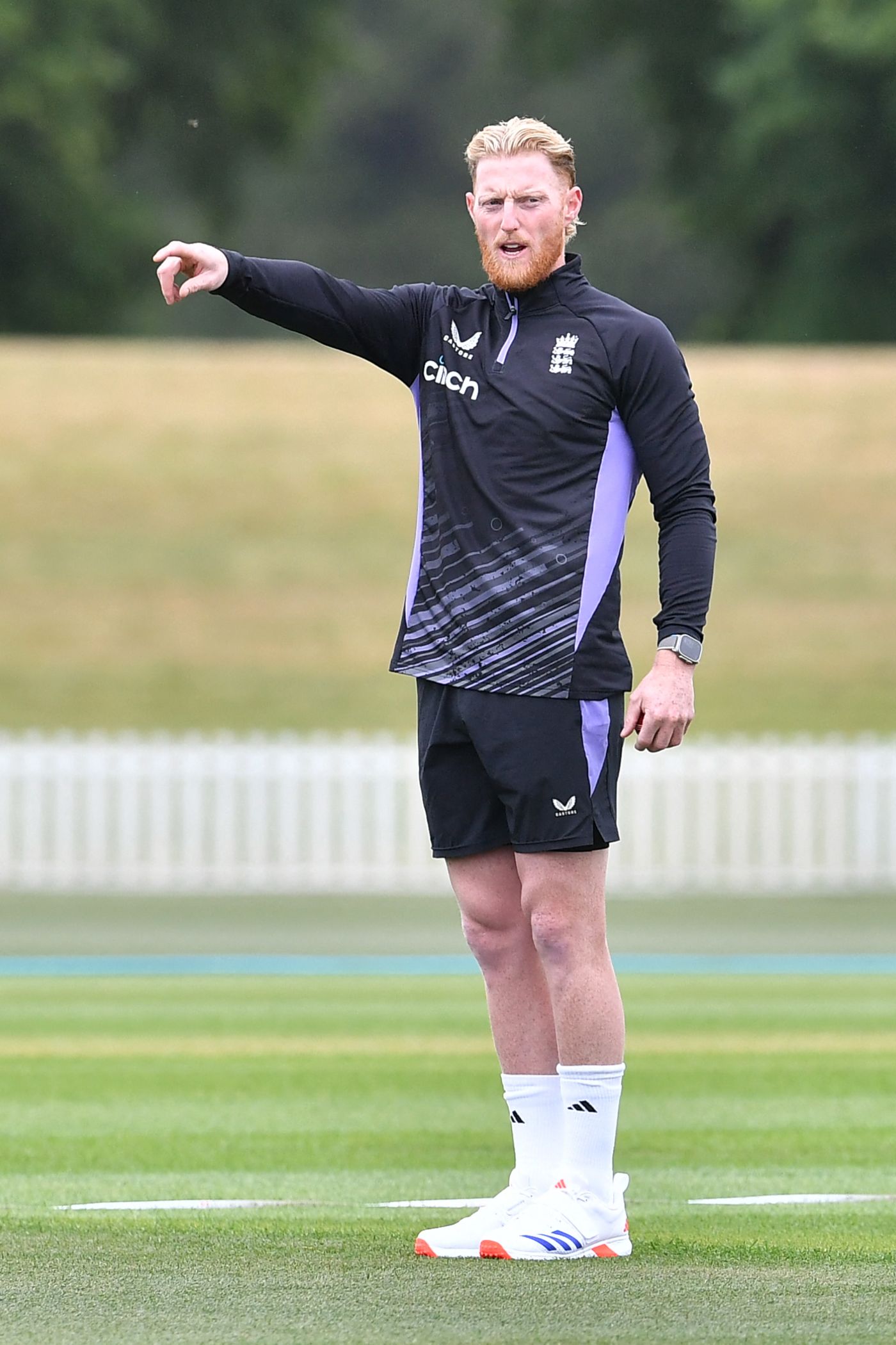Ben Stokes directs the field during England's training session in ...