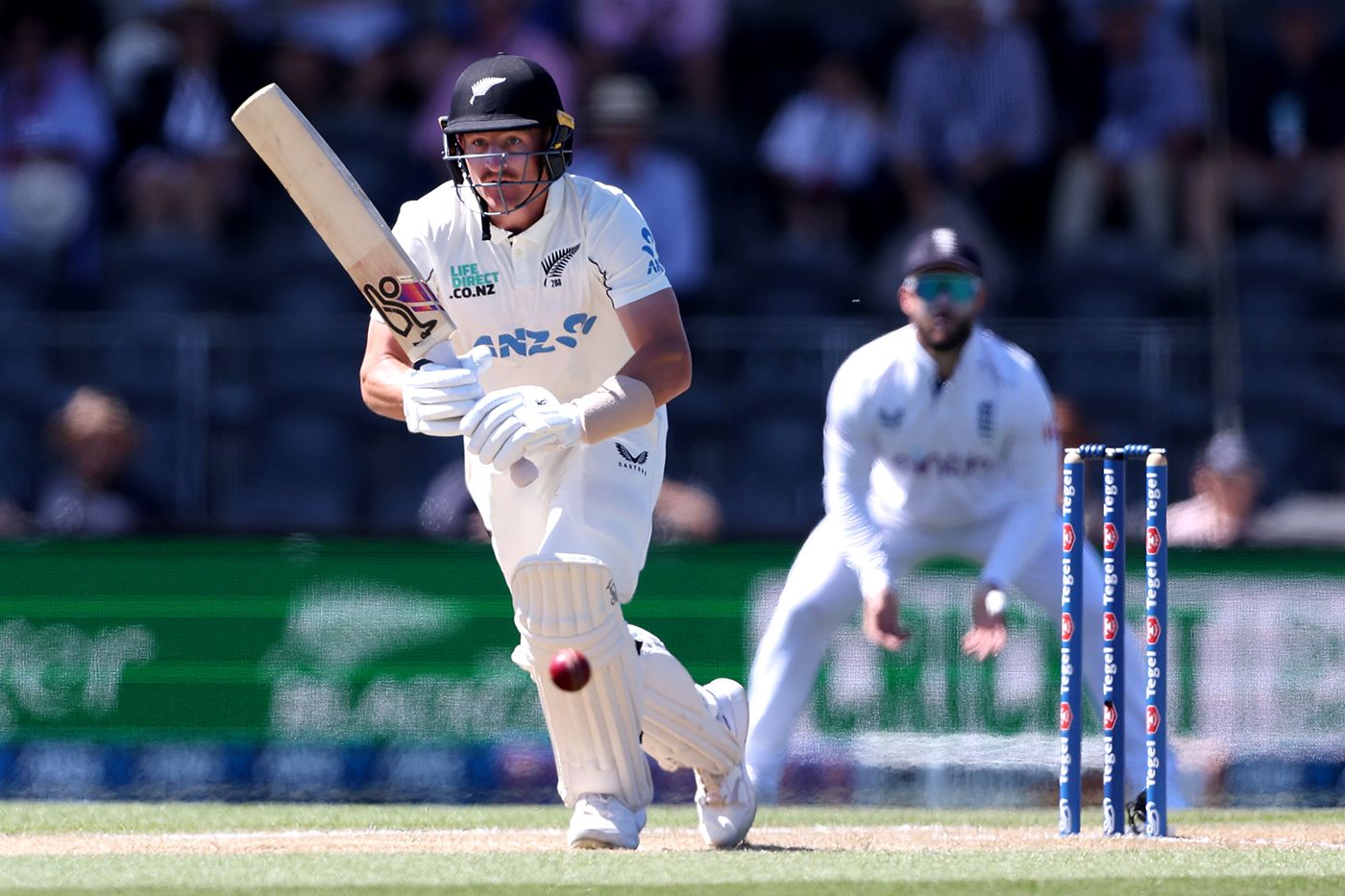 Nathan Smith works one into the leg side | ESPNcricinfo.com