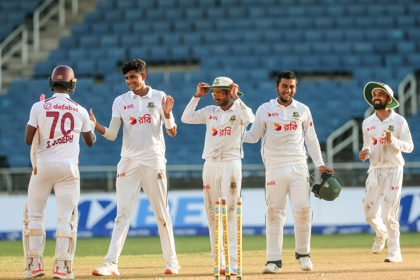 Nahid Rana also played a key role with the ball in the second Test ...