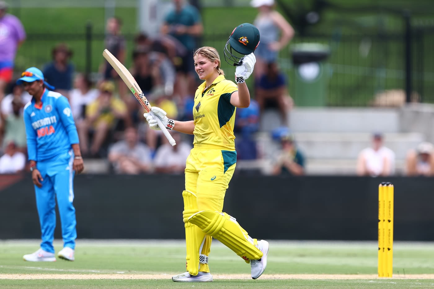 Georgia Voll brought up her first ODI century in just 84 balls ...