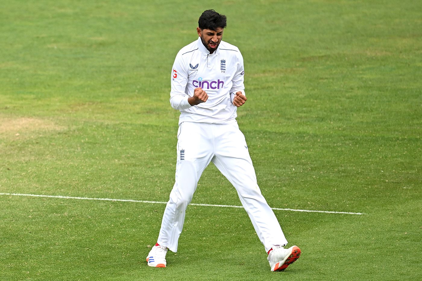 Shoaib Bashir roars in celebration | ESPNcricinfo.com