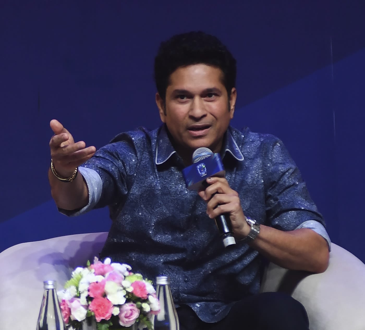 Sachin Tendulkar at the unveiling of the Indian Street Premier League ...