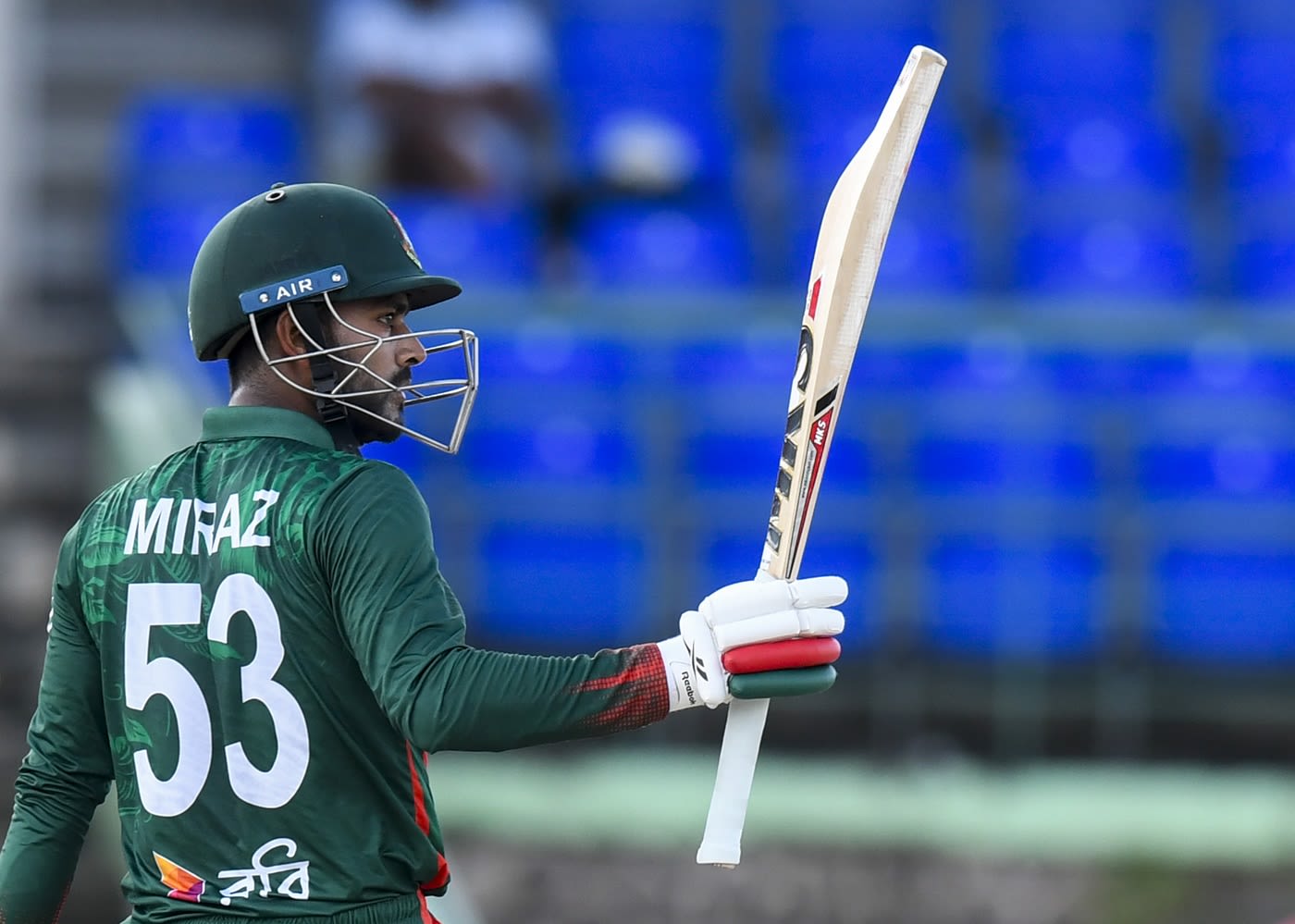Mehidy Hasan Miraz scored his second half-century of the series ...