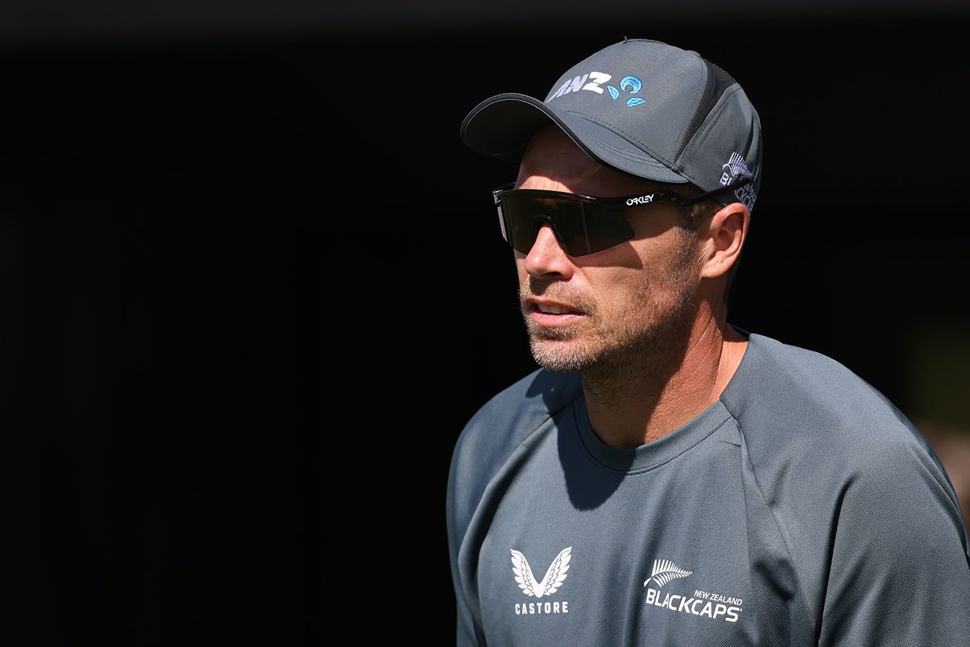 Tim Southee walks onto the field during a New Zealand Men's Test squad ...