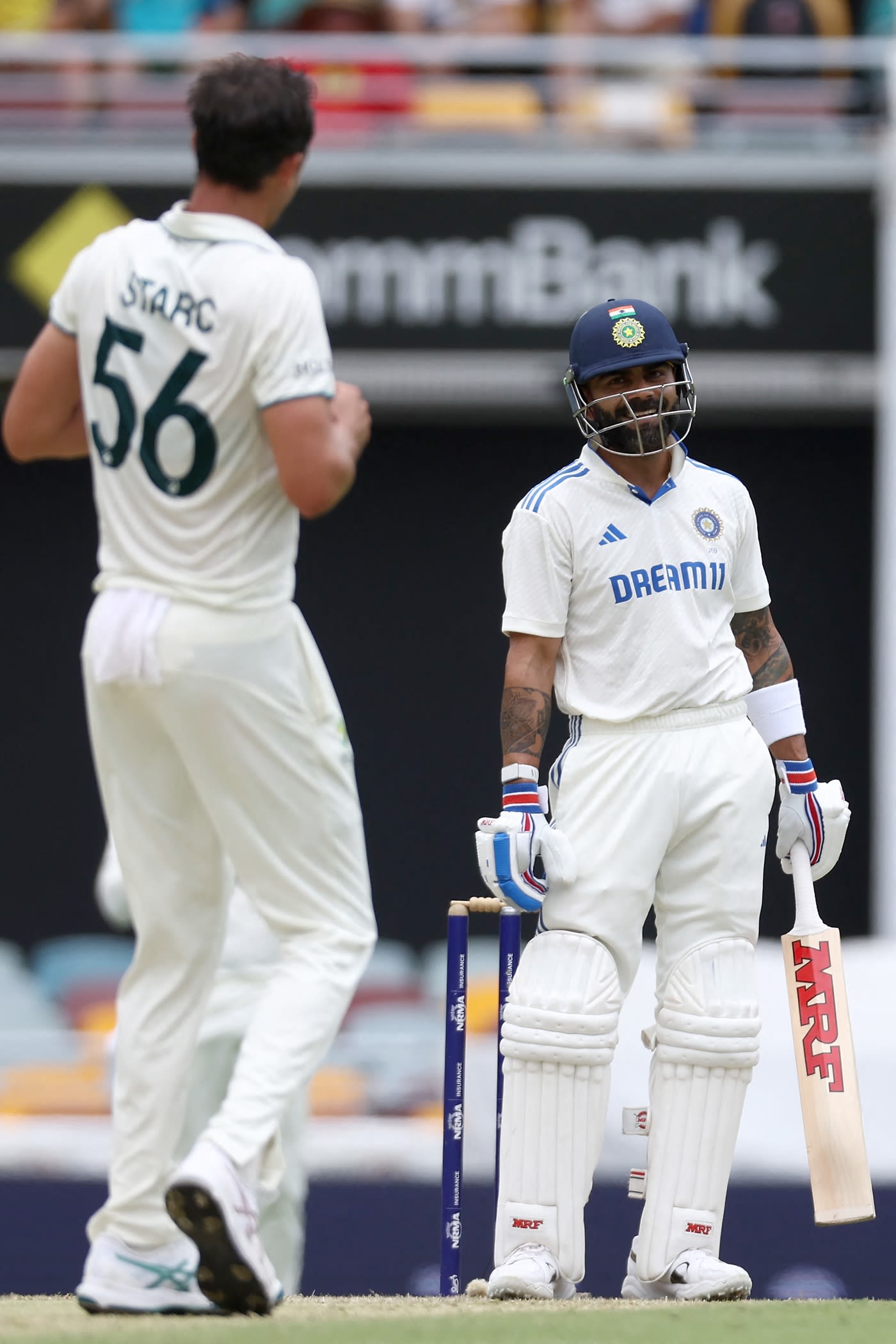 Virat Kohli saw the funny side to a Mitchell Starc bouncer | ESPNcricinfo.com
