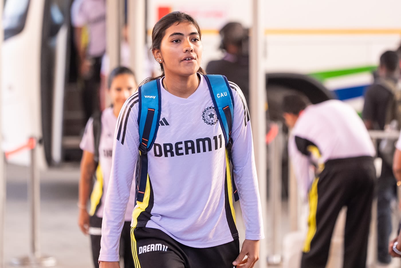 Raghvi Bist walks in ahead of the second T20I | ESPNcricinfo.com