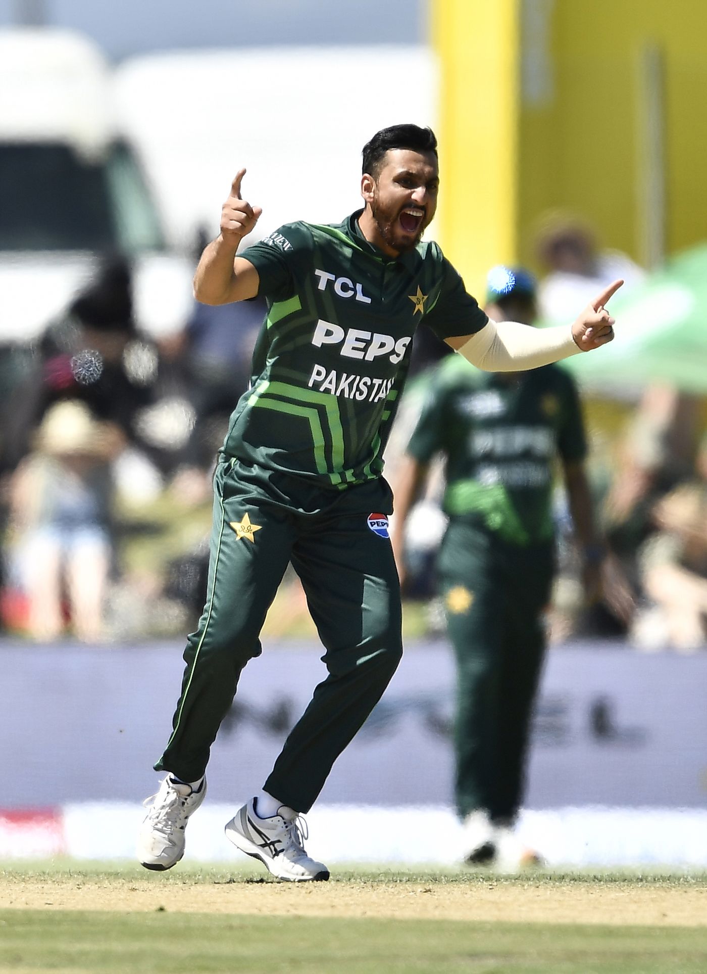 Salman Agha had his career-best figures inside four overs ...