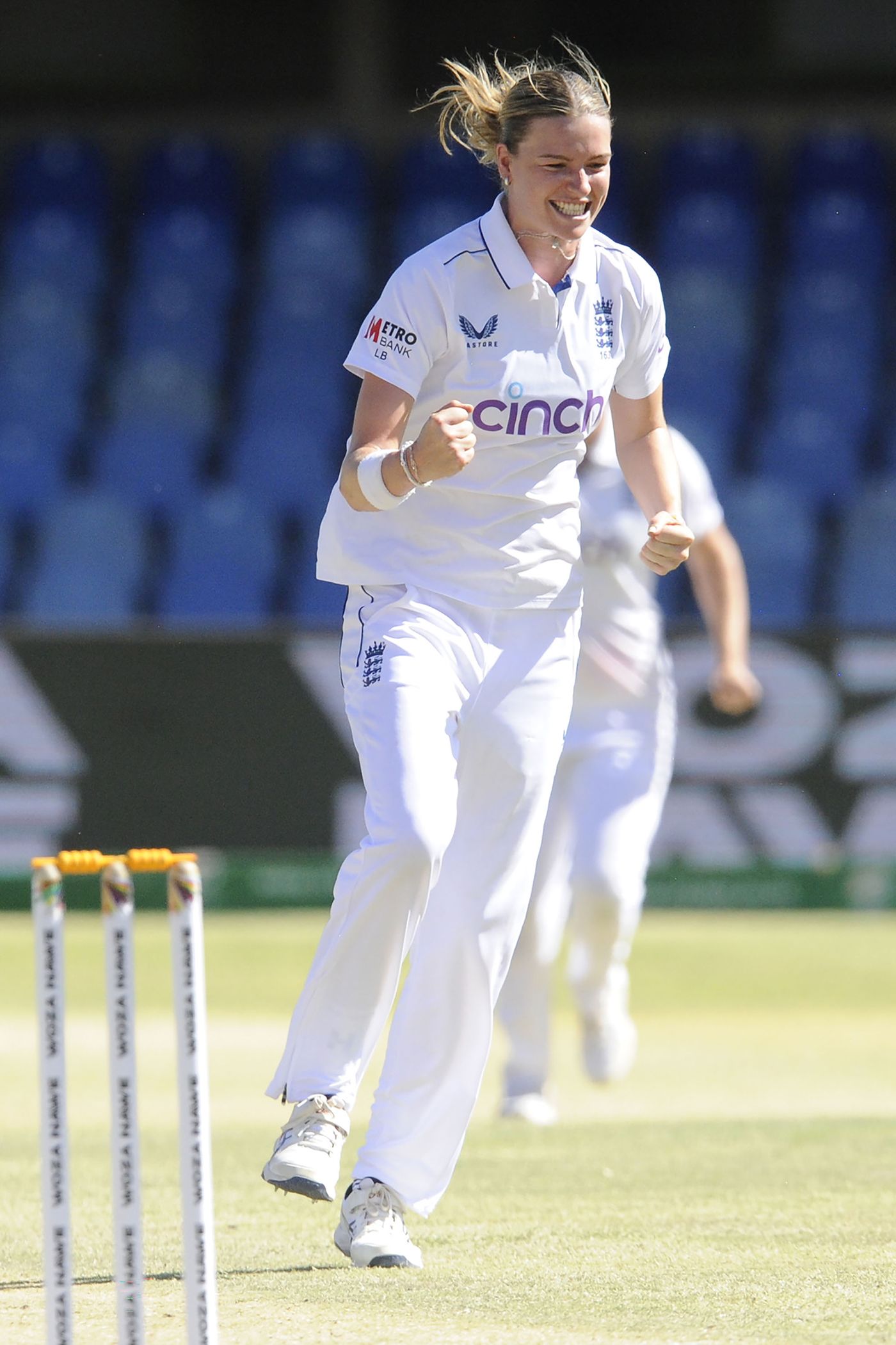 Lauren Bell was named player of the match for her eight wickets ...