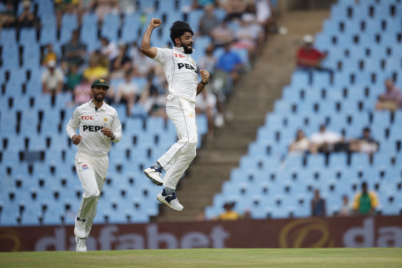 Aamer Jamal leaps in celebration | ESPNcricinfo.com