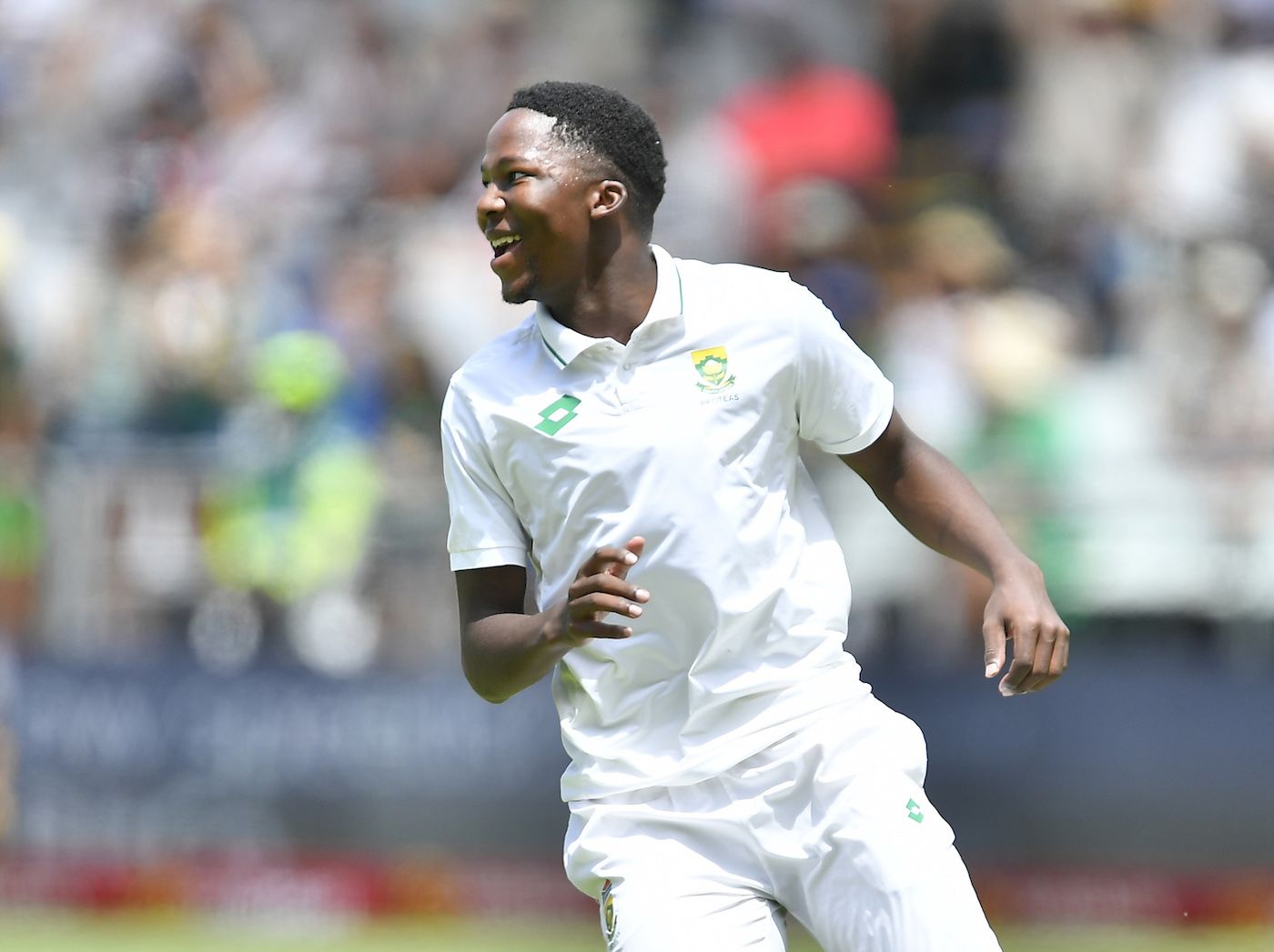 Kwena Maphaka celebrates his first Test wicket | ESPNcricinfo.com