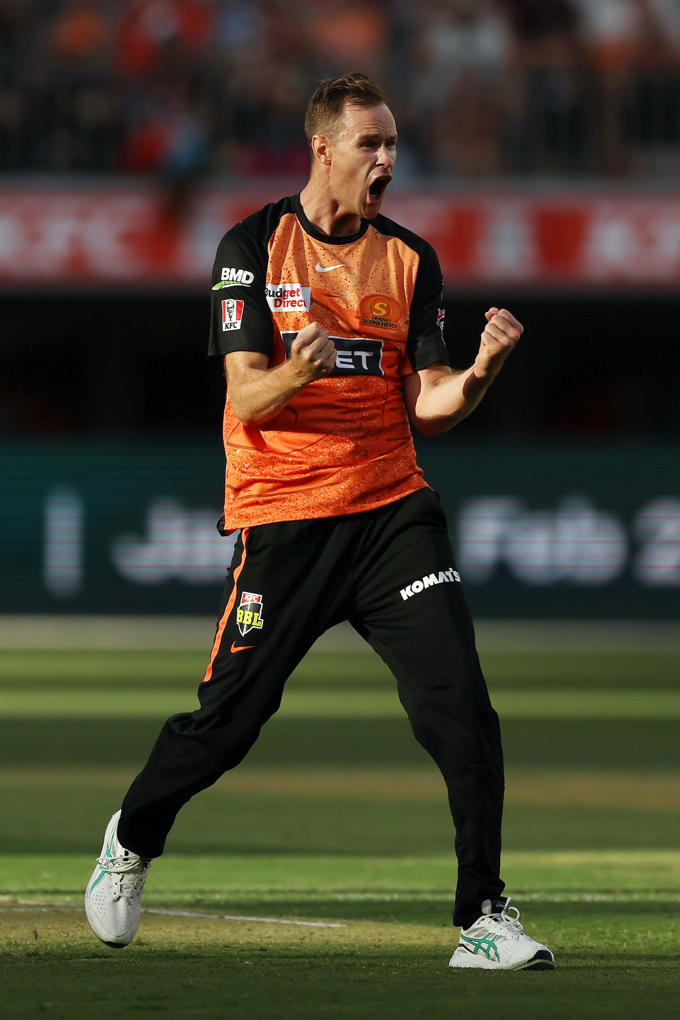 Jason Behrendorff struck twice in the first over of the chase ...