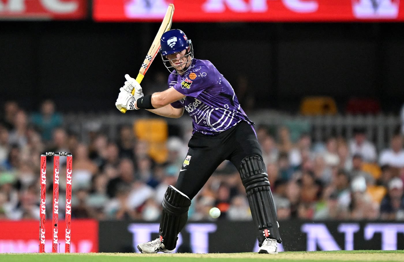 Mitchell Owen shapes to bash at the ball during his 20-ball 44 ...