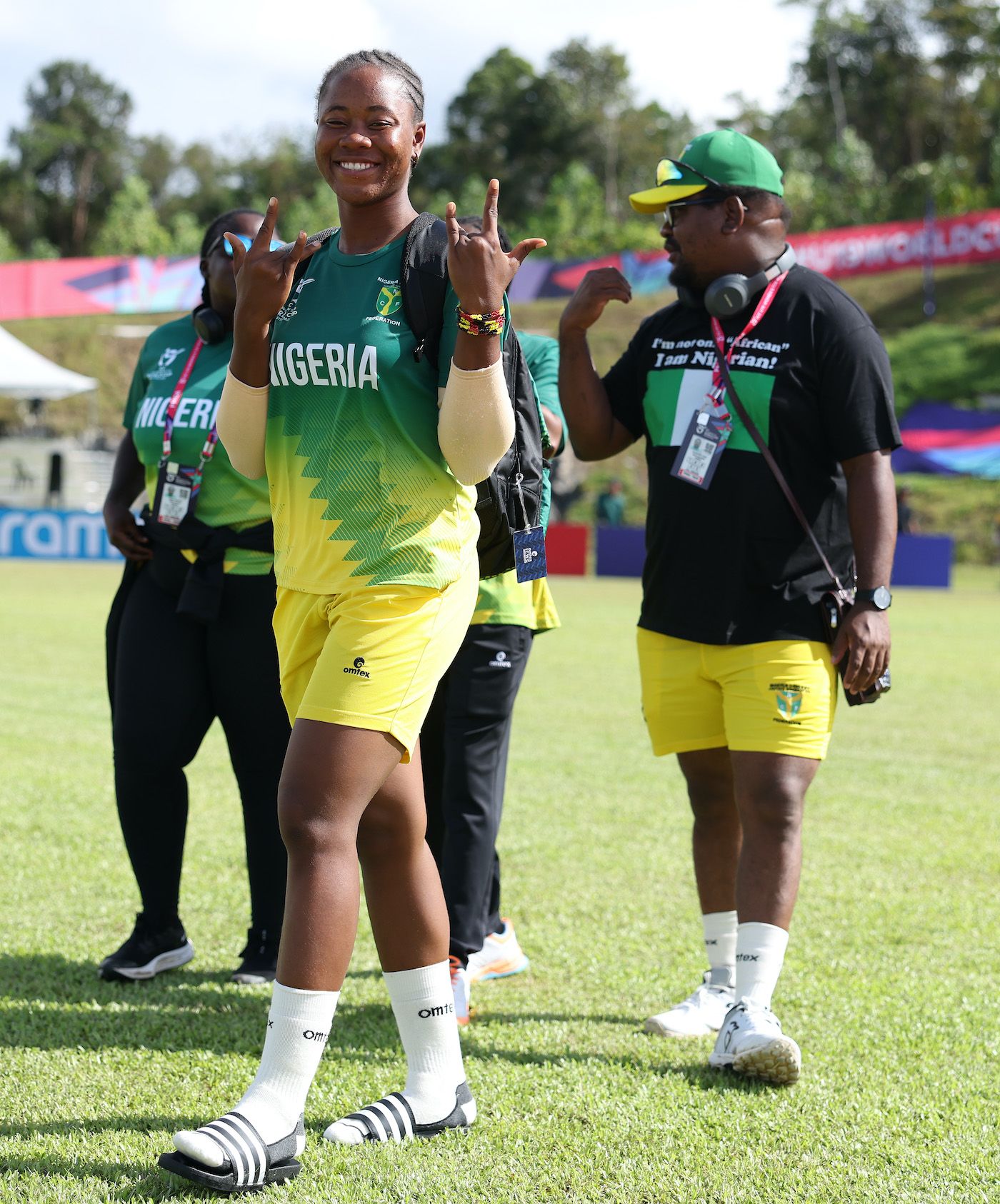 Nigeria's Lucky Piety is in a good mood ahead of the Women's Under-19 ...