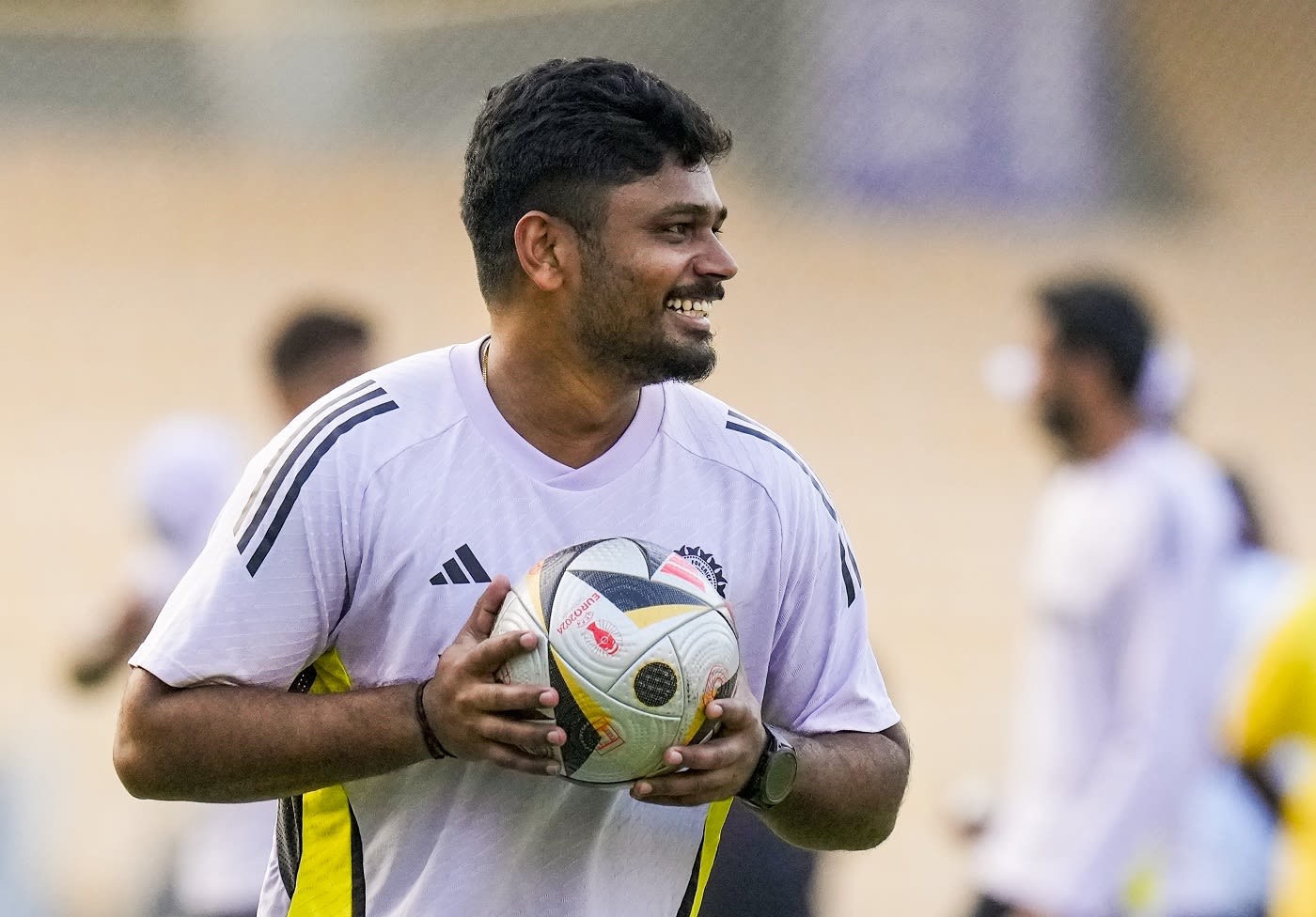 Sanju Samson is all smiles during a training session | ESPNcricinfo.com
