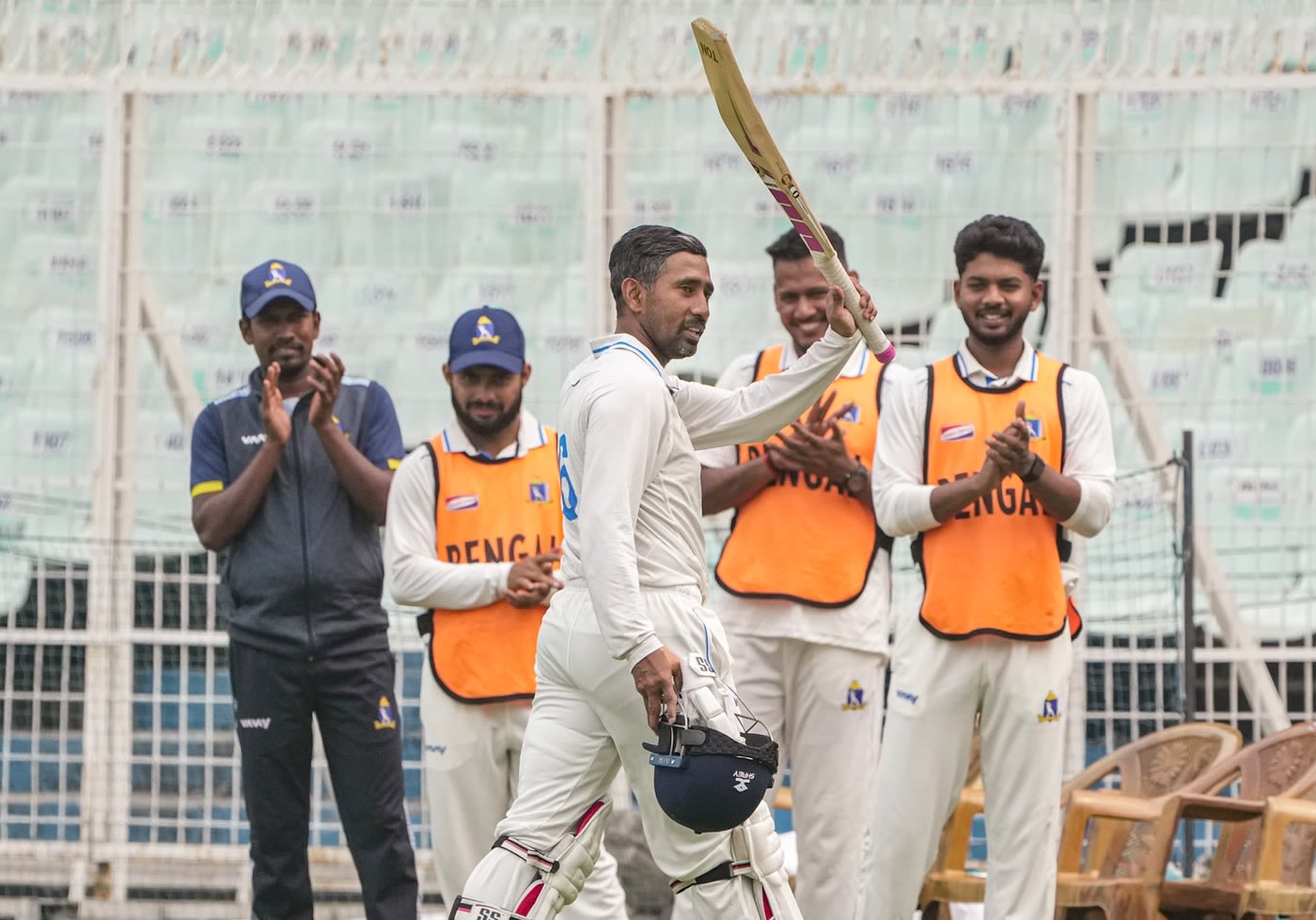 Wriddhiman Saha walks back after getting dismissed in his final Ranji ...