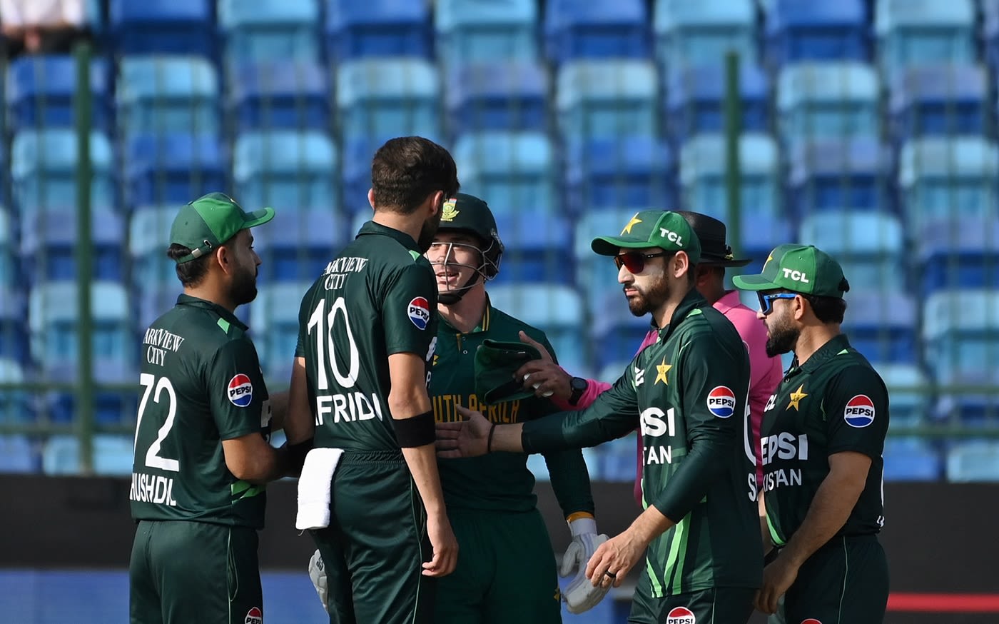 Shaheen Shah Afridi and Matthew Breetzke had a heated exchange ...