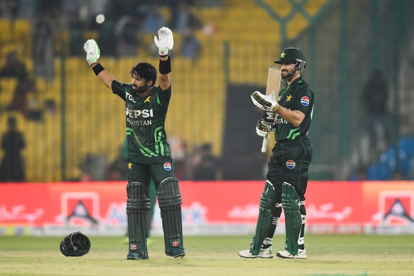 Mohammad Rizwan acknowledges the support after getting to his century ...