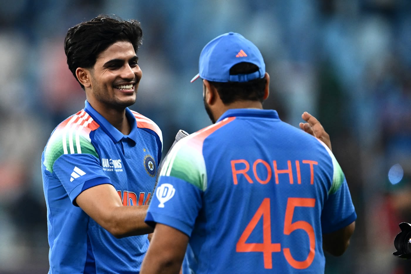 Shubman Gill is congratulated by Rohit Sharma after taking India home | ESPNcricinfo.com