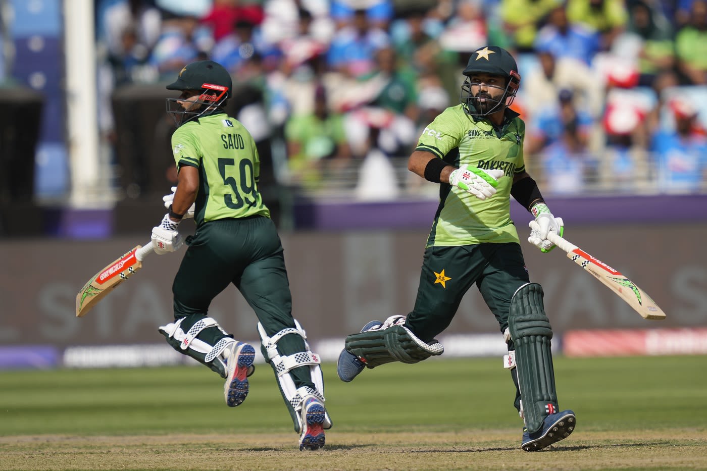 Saud Shakeel and Mohammad Rizwan stabilised the innings after two quick ...