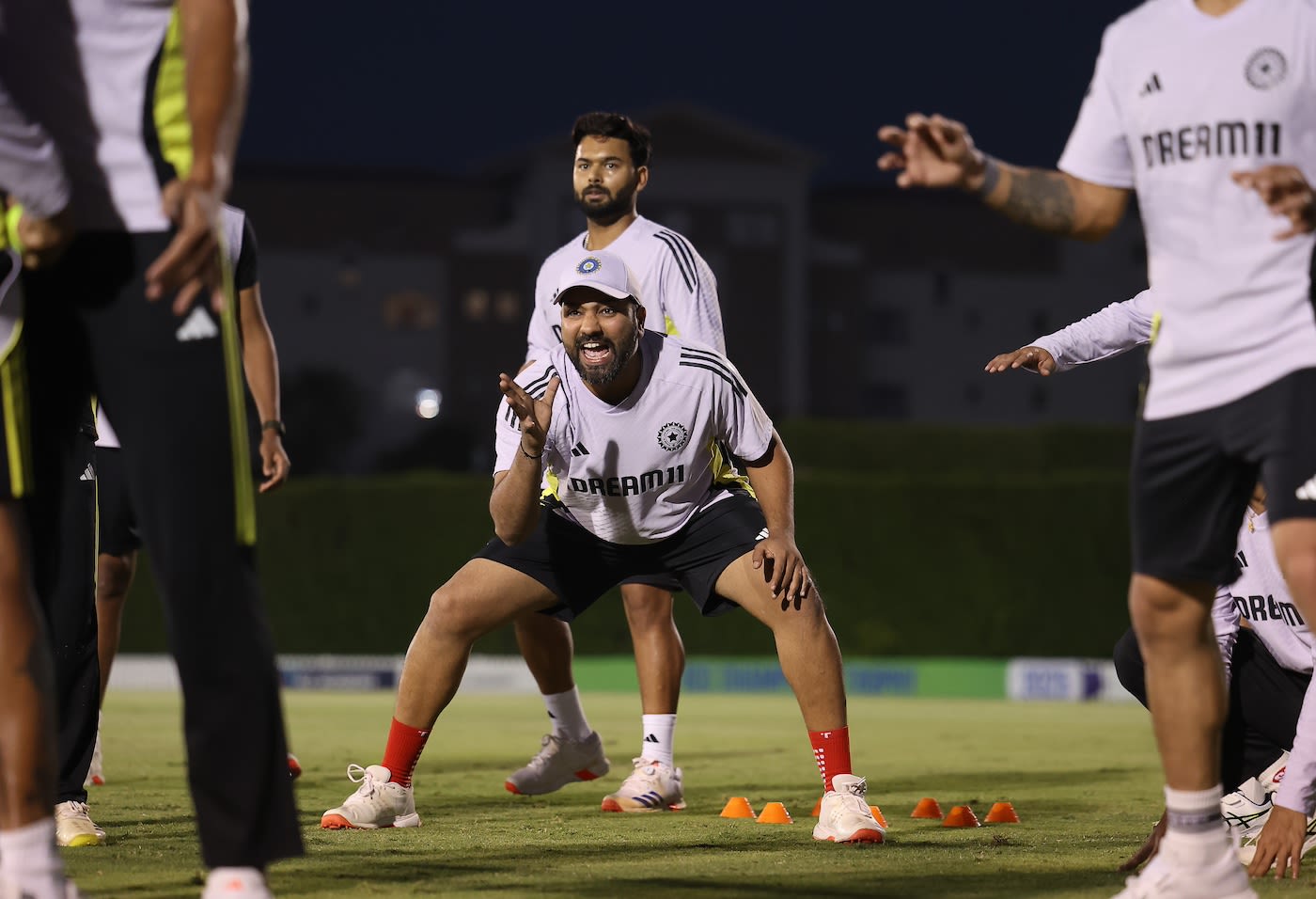 Rohit Sharma has a laugh during a training drill | ESPNcricinfo.com