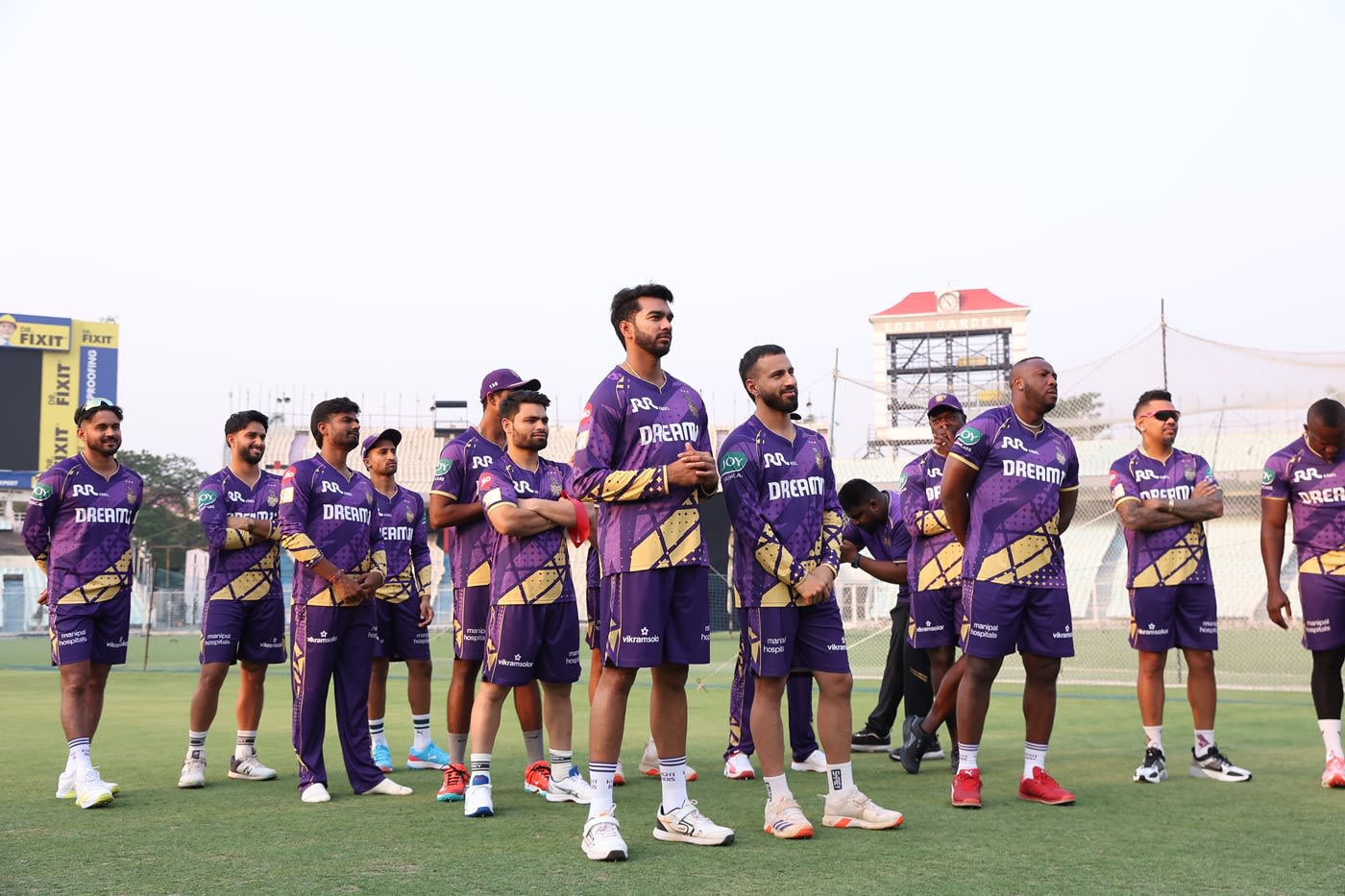 The KKR squad assembles at Eden Gardens for their first training ...