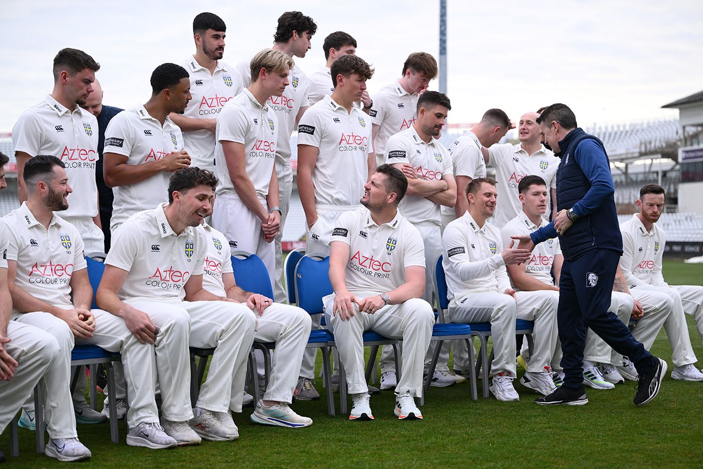 Ryan Campbell shakes Scott Borthwick's hand as the Durham players ...