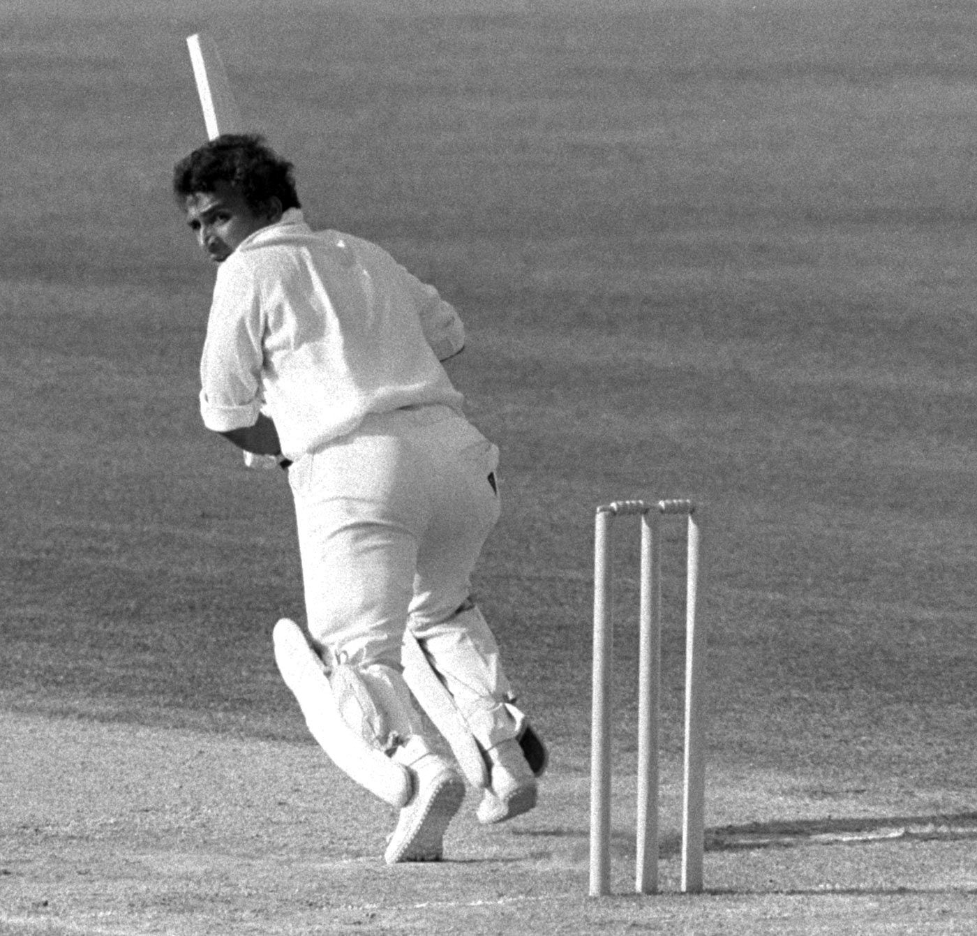 Sunil Gavaskar plays the flick during the Oval Test, 1979 ...