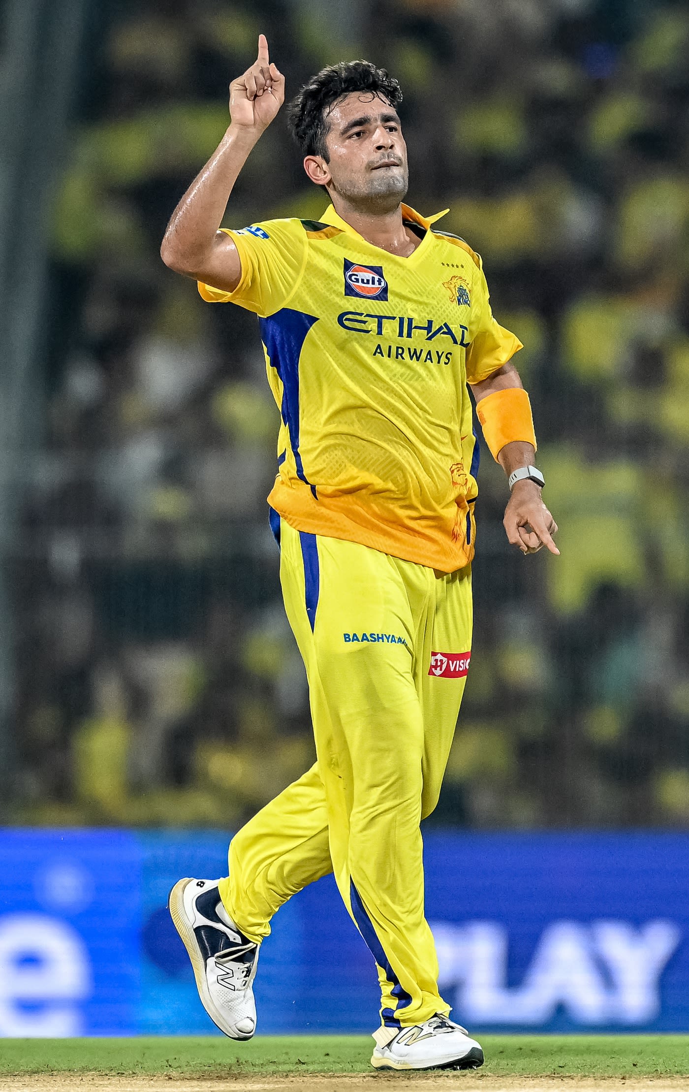 Anshul Kamboj, playing his first game of the season, accounted for ...