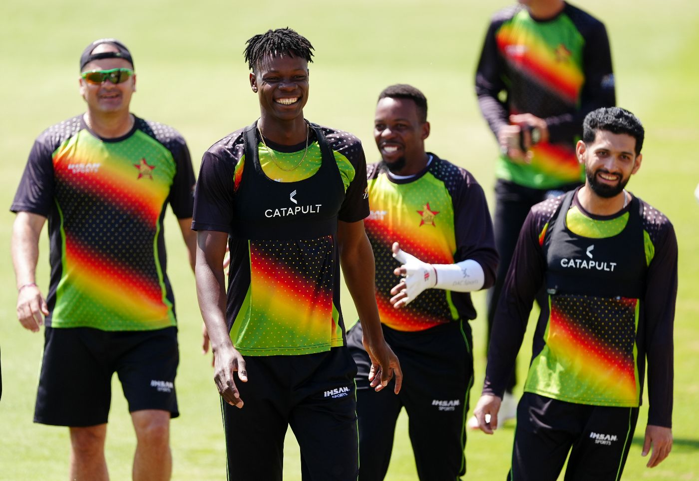 Zimbabwe's squad are all smiles ahead of the Trent Bridge Test ...