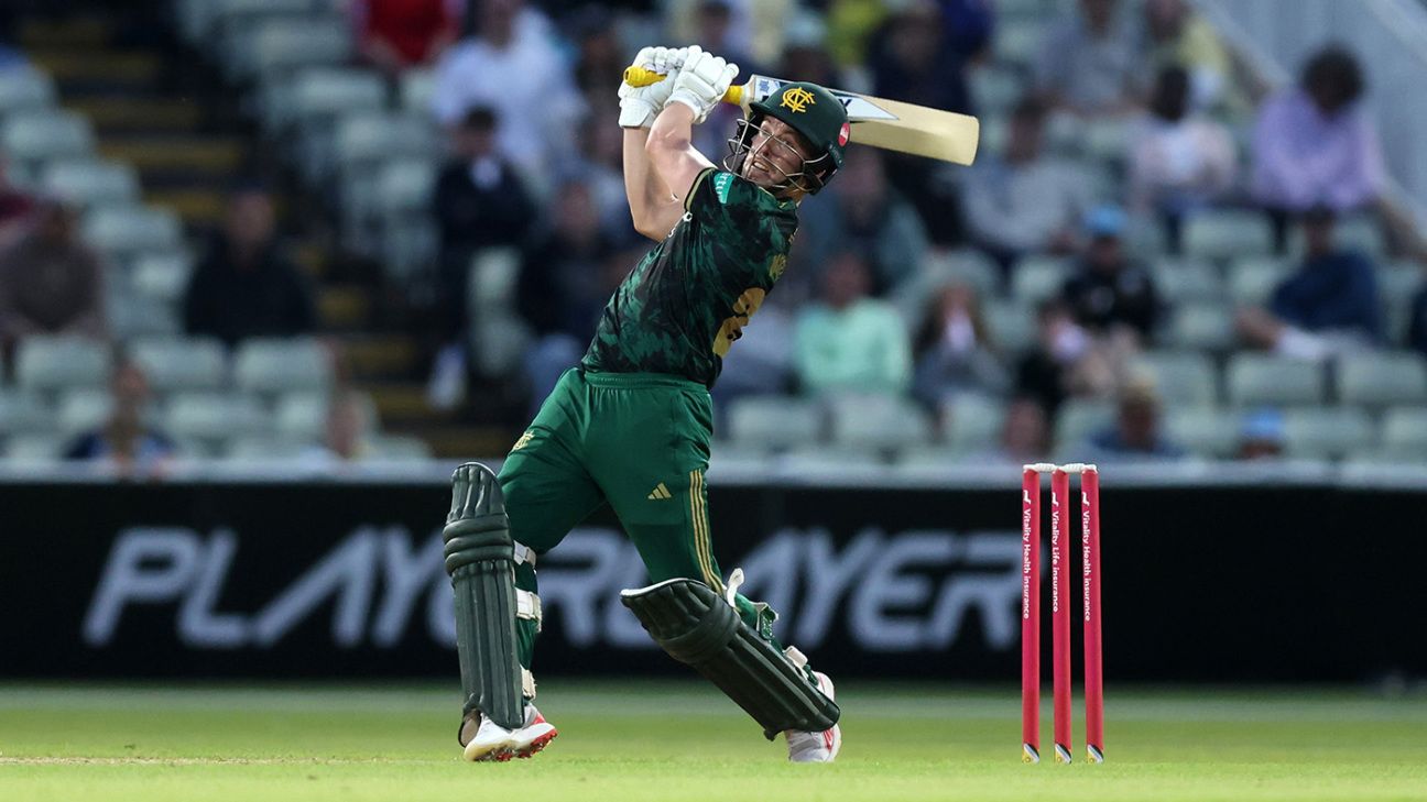 Notts beat Bears, Notts won by 6 wickets (with 0 balls remaining)