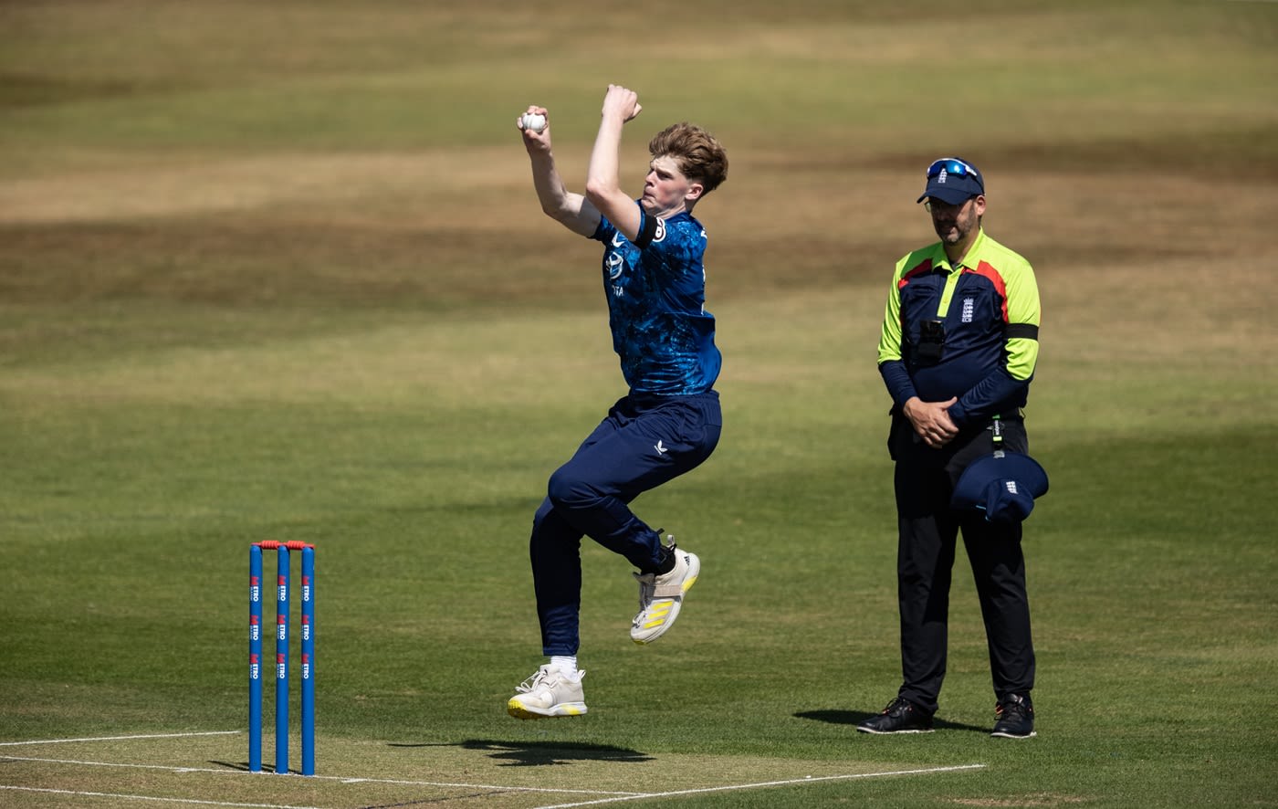 Alex French dismissed Ayush Mhatre for a duck | ESPNcricinfo.com
