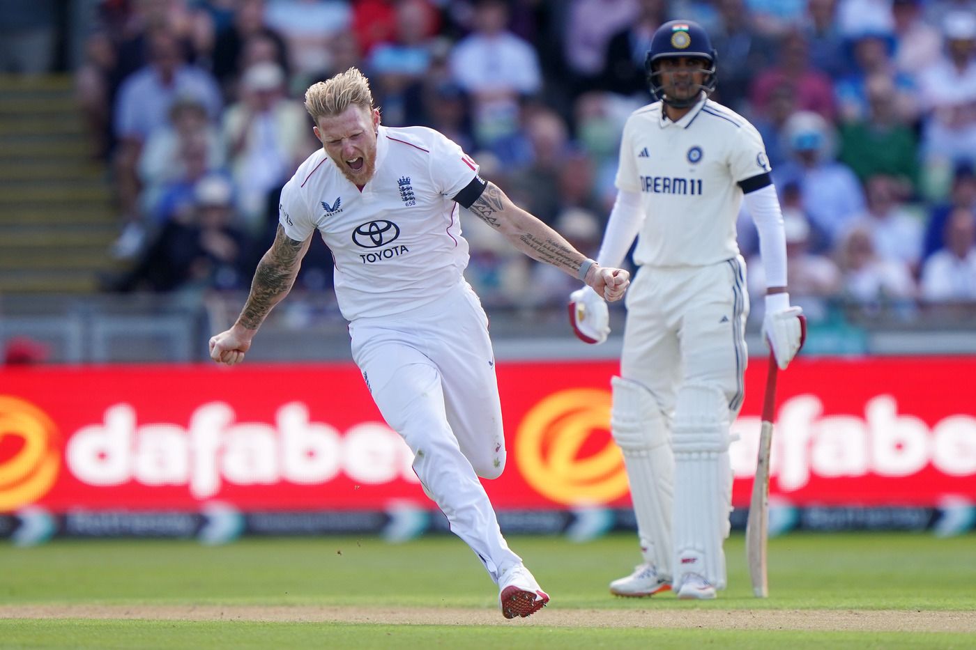Ben Stokes wheels away in celebration | ESPNcricinfo.com