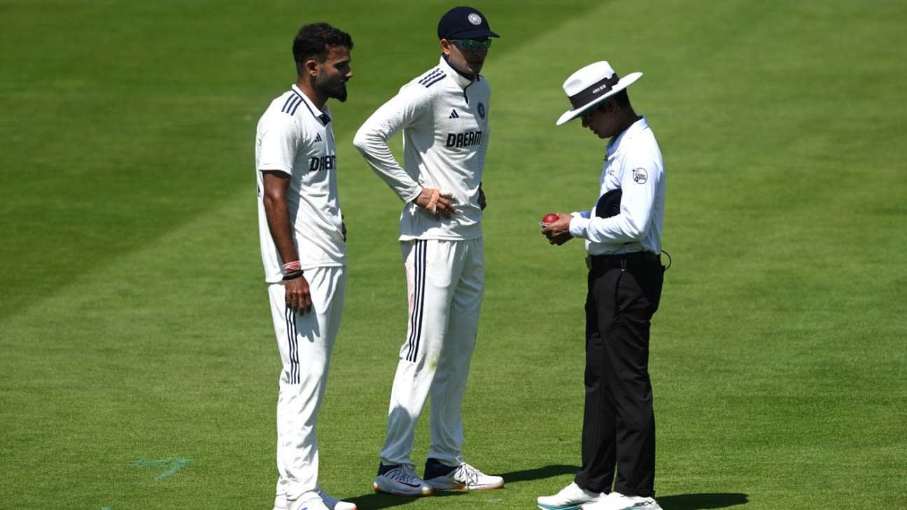 England vs India - India unhappy with replacement ball as Dukes loses ...