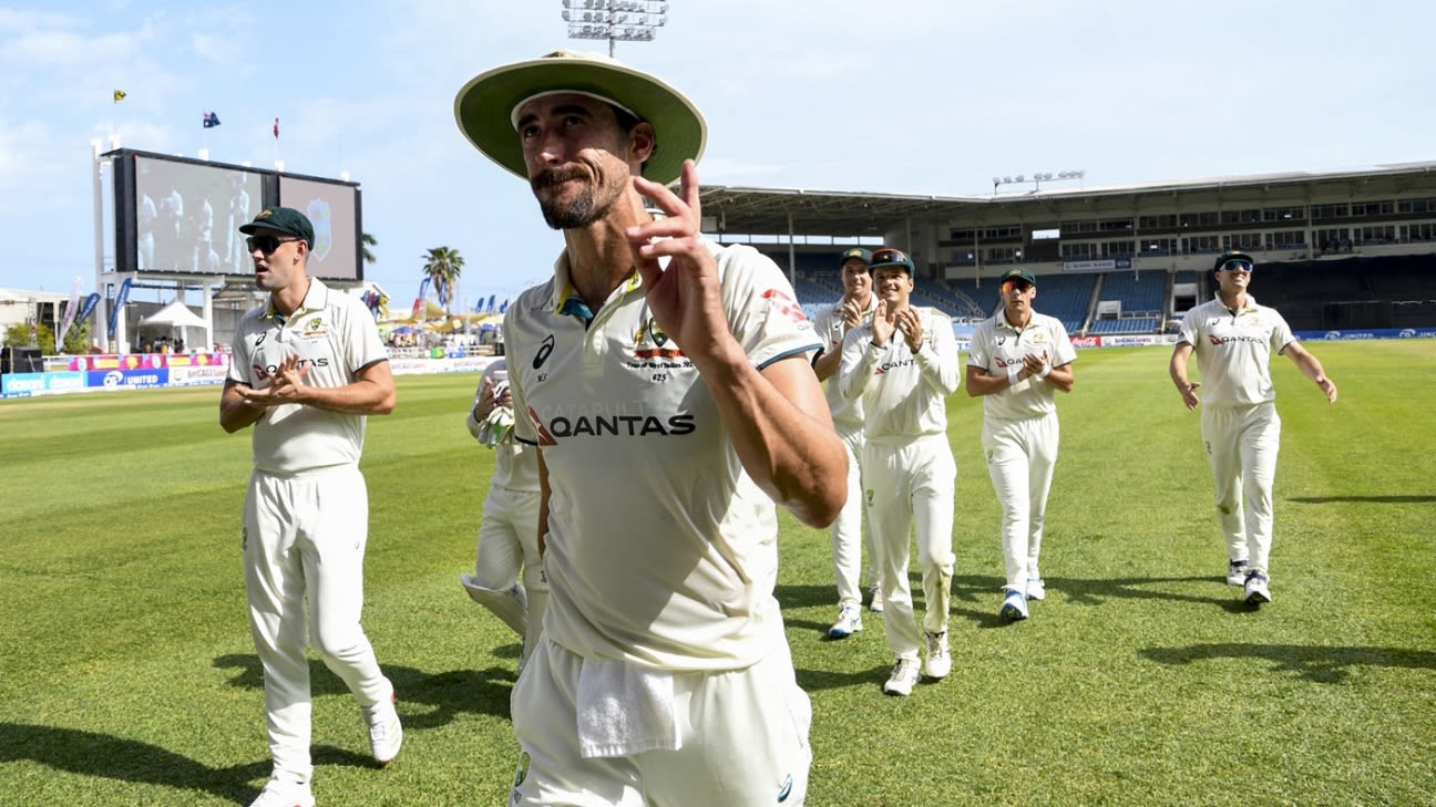 WI vs AUS Cricket Scorecard, 3rd Test at Kingston, July 12 - 14, 2025