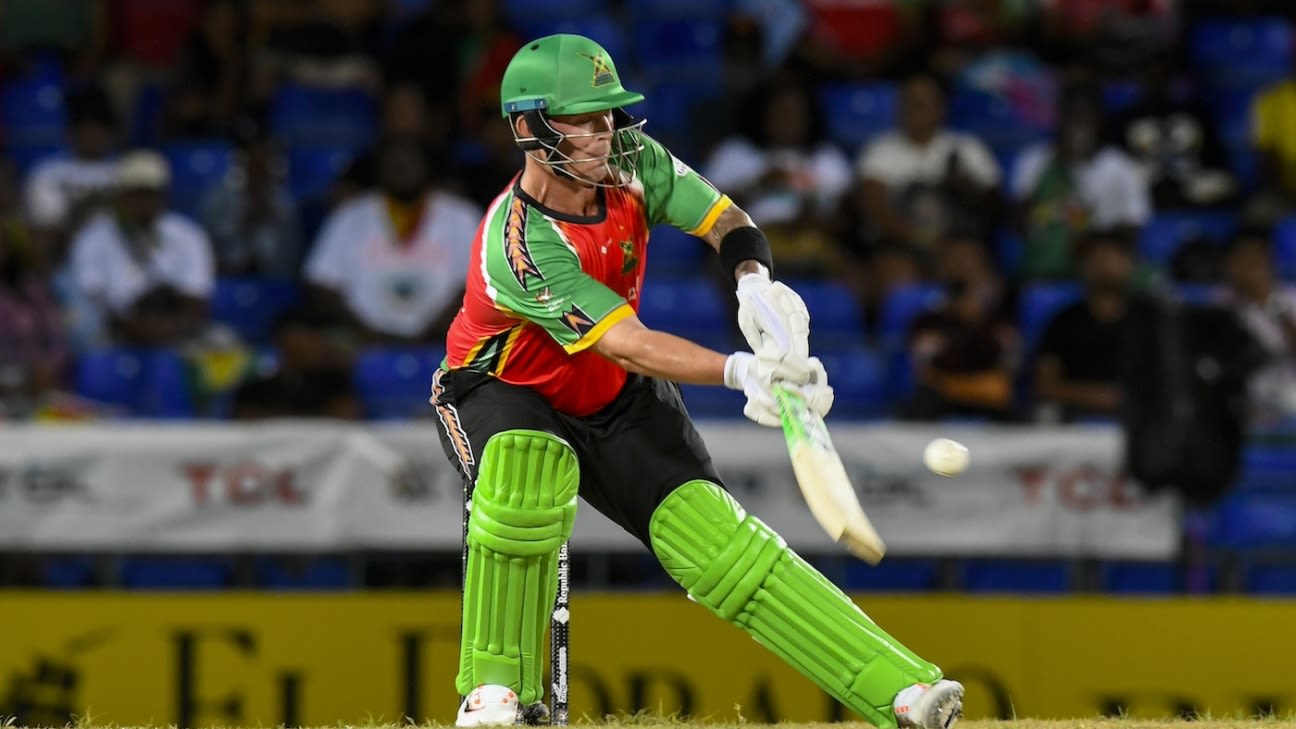 Amazon beat Patriots, Amazon won by 5 wickets (with 16 balls remaining)